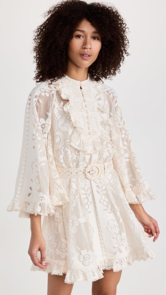 Zimmermann Tiggy Lace Mini Tunic Dress - Busbee Style