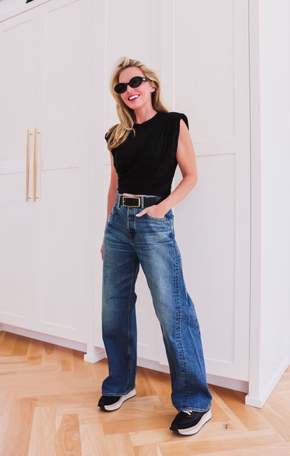 My Honest Review of the Viral Levi's Snap Waist Jeans - Busbee Style